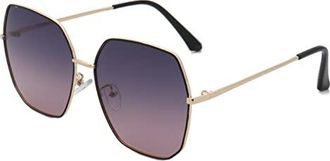 Generic Lunettes de soleil polarisées en métal tendance pour femmes 2025 (couleur : D, taille : moyenne)