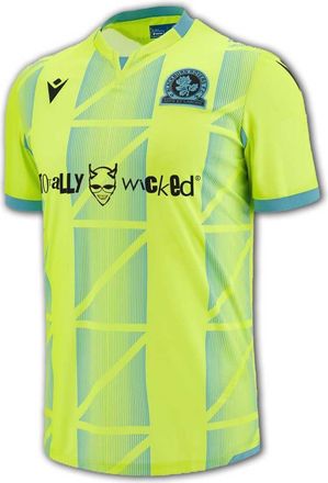 Macron Blackburn Rovers Ausweichtrikot 23 24 Neongelb BBR Third Shirt Fan Jersey, Gr&ouml;&szlig;e:XL