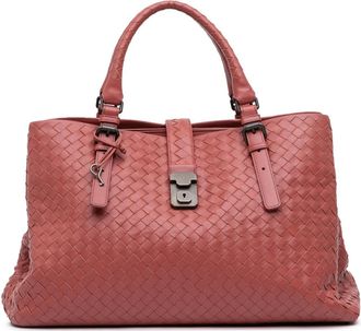 Bottega Veneta Shopper - Medium Nappa Intrecciato Roma Tote - Gr. unisize - in Rot - für Damen
