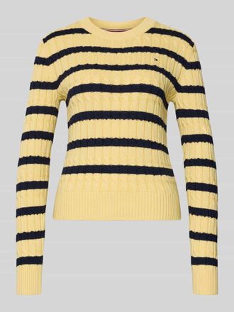 Tommy Hilfiger Slim Fit Strickpullover aus reiner Baumwolle