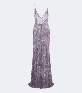 New Arrivals Robe longue Claudie en dentelle