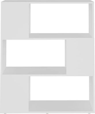 Generic Offene Bücherregale, Freistehend, Platzsparendes Aufbewahrungsregal aus Holzwerkstoff für Bücher, Dekoration und Medien (Weiß)