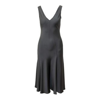 Max Mara Femme, Robes, Gris, Taille: 30 FR Envers Satin Slip Dress