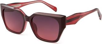 Generic Lunettes De Soleil Tendance &Agrave; Grande Monture For Hommes Et Femmes, Conduite En Plein Air, F&ecirc;te, Vacances(Red)