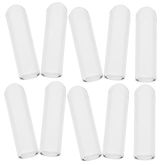 BESPORTBLE 10 St&uuml;ck Teiliges Transparente Glas trinkhalm endkappen Wiederverwendbar Sch&uuml;tzende Staubdichte Glas strohhalm abdeckungen f&uuml;r Halme Langlebig und Sic