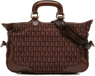 Fendi sac à bandoulière Zucca (2000-2010) - Rouge