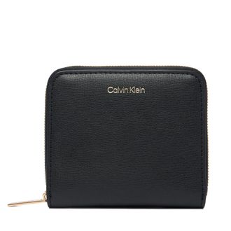 Calvin Klein Geldb&ouml;rse Calvin Klein Foil Logo Medium Zip Around LV04F1120G Schwarz