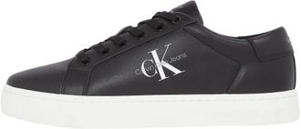 Calvin Klein Herren Cupsole Sneaker mit Logo, Schwarz (Black), 43