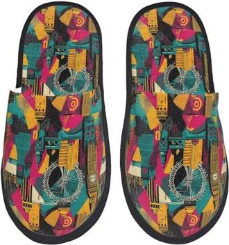 Generic Monument Londonien (1) Homme Femme Slippers Respirantes Chaussons Antid&eacute;rapantes Pantoufles Pour Maison Hiver Automne M