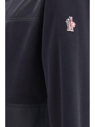 Moncler Polartec Hooded Zip-Up Jacket - Black