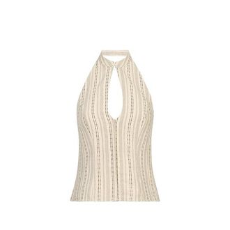 Topshop Top Tsflora ray&eacute; &agrave; d&eacute;coupe poitrine et dos nu