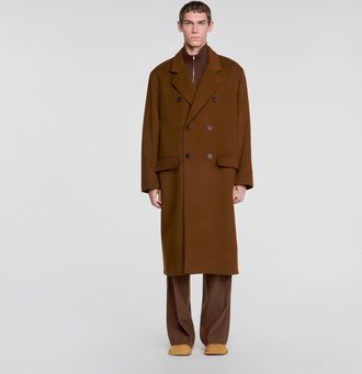 Sandro Manteau laine et cachemire crois&eacute;