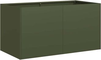 vidaXL Vidaxl - Jardini&egrave;re vert olive 80x40x40 cm acier lamin&eacute; &agrave; froid