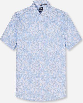 Olymp Luxor, Modern Fit, Kurzarmhemd mit floralem Print in