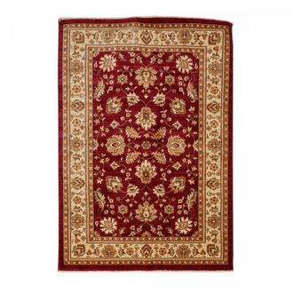 Un amour de tapis Unamourdetapis - Tapis orient 120x180 rouge et ivoire rectangle motif traditionnel chobay a