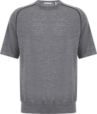 Helmut Lang t-shirt à bords contrastants - Gris