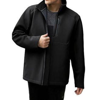 Generic Vestes dhiver imperm&eacute;ables pour homme, veste bomber de randonn&eacute;e chaude et douce doubl&eacute;e en polaire, col montant, haut de camping avec poches, manteau