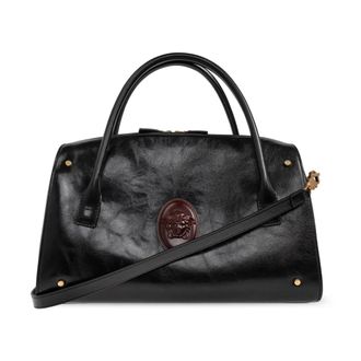 Versace Homme, Sacs, Noir, Taille: ONE Size Grand Sac Duffel Spacieux en Cuir