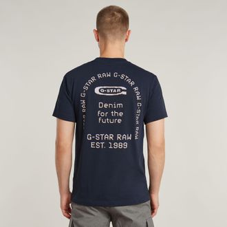 G-Star Back Graphic Arch T-Shirt - Dunkelblau - Herren
