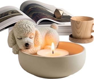 Generic Teelichthalter | Teelichtbeh&auml;lter,Dekorative Schale Mit Hund Design F&uuml;r Wohnung K&uuml;che Kamin Halloween Feiertage Party