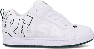 DC Court Graffik - Leather Shoes for Men - Lederschuhe - M&auml;nner - 42.5 - Gr&uuml;n