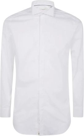 Tintoria Mattei Homme, Chemises, Blanc, Taille: XL Wing Collar Shirt
