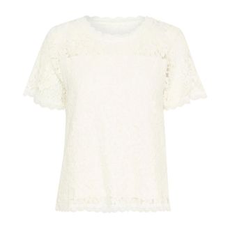 Cream Spitzenbluse Schneewei&szlig; Femininer Stil - - Blouses & Shirts - Damen - Wei&szlig; - S