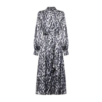 Silvian Heach Femme, Robes, Multicolore, Taille: 38 FR Robe chemisier avec ceinture