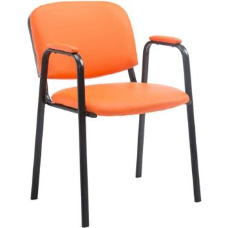 Clp Eco Visitor Chair Leather Chair Conference Classic Style Diff&eacute;rentes couleurs Couleur : Orange