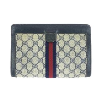 Gucci Pochette Pre-owned GG Supreme Canvas - Femme - Pre-owned - Bleu - Taille: ONE Size