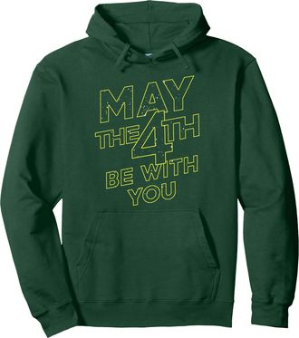 Star Wars May The 4th Be With You Galaxy Fill Text Pullover Hoodie