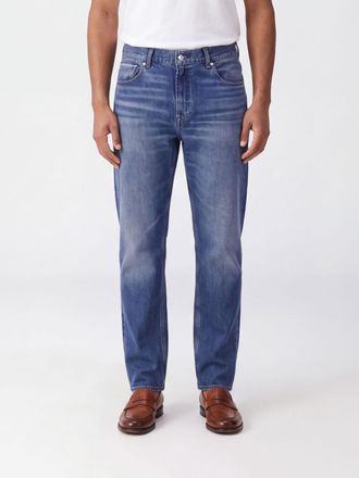 7 For All Mankind Jean Modern Straight en denim de pur coton &agrave; jambe droite