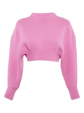 Alexander McQueen haut &agrave; col montant - Rose