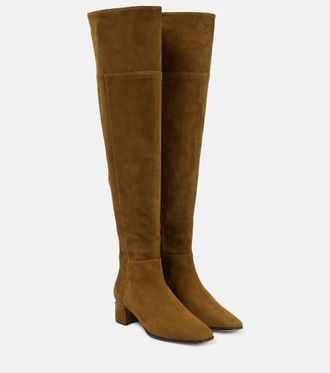 Jimmy Choo London Overknee-Stiefel Loren 45 aus Veloursleder