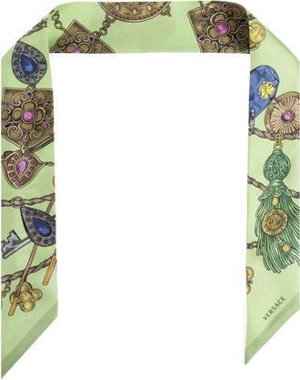 Versace unisex, Accessoires, Vert, Taille: ONE Size Foulard en soie