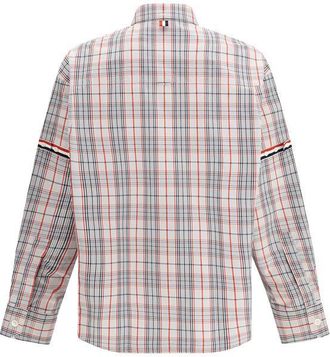 Thom Browne Tartan Check with Signature Armband Shirt - Multicolor
