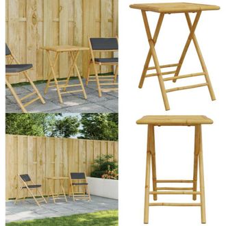vidaXL Vidaxl - Gartentisch Klappbar 55x55x75 cm Bambus - Bambusgartenm&ouml;bel - Klappbarer Gartentisch - Outdoortisch - Balkontisch - Esszimmerset - Home &