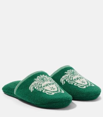Versace Slippers Medusa aus Baumwollfrottee