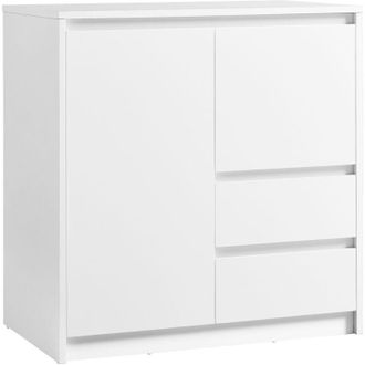 Vasagle Buffet, Armoire de Rangement, avec Porte et &Eacute;tag&egrave;re R&eacute;glable en Hauteur, 2 Tiroirs, Moderne, 40 x 70 x 74,5 cm, pour Salon, Salle &agrave; Manger, Bureau