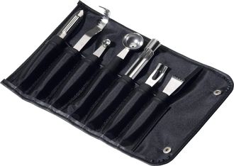 Triangle by s.Oliver Triangle 90 255 07 05 Garnierset in Rolltasche, 7-teilig Made in Solingen/Germany für die Küche Professional Edelstahl Küchenwerkzeuge Set