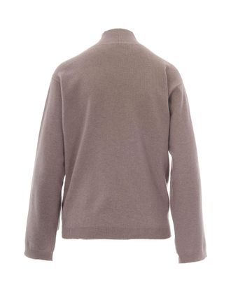 Fabiana Filippi Womens Turtleneck Jumper Platinum Mocha Meringue Virgin Wool Silk Cashmere Jumpers Sweater