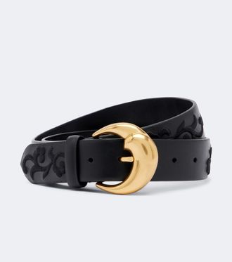 Etro Bestickter G&uuml;rtel aus Leder