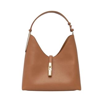 Furla Goccia M Hobo Bag - Femme - Sacs - Beige - Taille: ONE Size