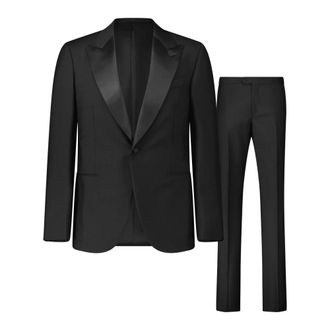 Caruso Luxuri&ouml;ser Wolle und Mohair Smoking - - Suits - Herren - Schwarzk - 2XL
