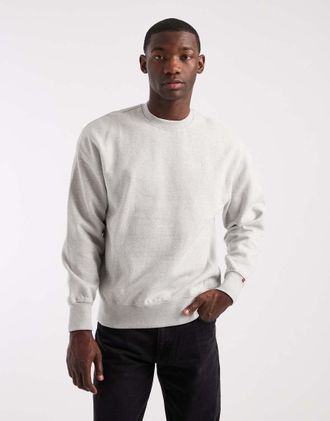 Levi's Authentic - Sweat ras de cou teint par pièce - Gris clair