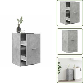 vidaXL vidaXL Apothekerschrank Betongrau 40x41x77,5 cm Holzwerkstoff