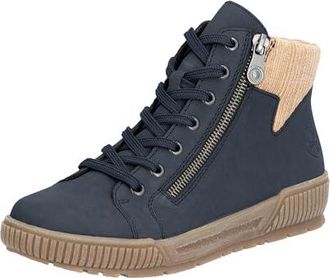 Rieker Femme N0709 Bottes à Lacets, Bleu, 37 EU Large