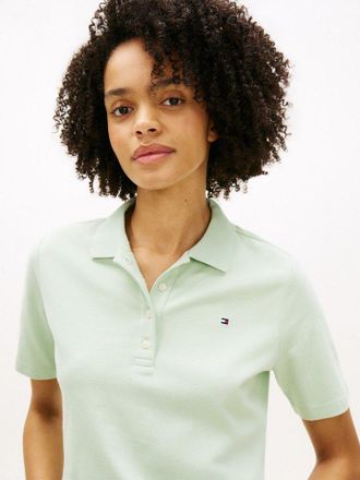 Tommy Hilfiger Poloshirt 1985 REG PIQUE POLO mit Logo-Stickerei, Seitenschlitze, Regular Fit