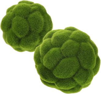 TOPBATHY Simulierte Mooskugeln 12Cm Gr&uuml;Ne K&uuml;Nstliche Pflanzen F&uuml;R Dekoration Hochrealistische Moosb&auml;Lle F&uuml;R Innen- Und Au&szlig;Endekoration