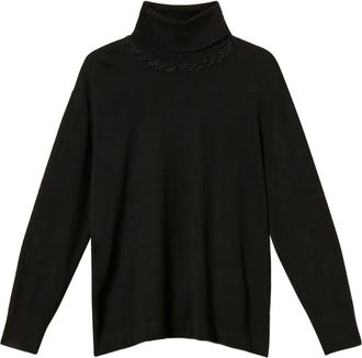 Twin-Set pull ample à col roulé - Noir
